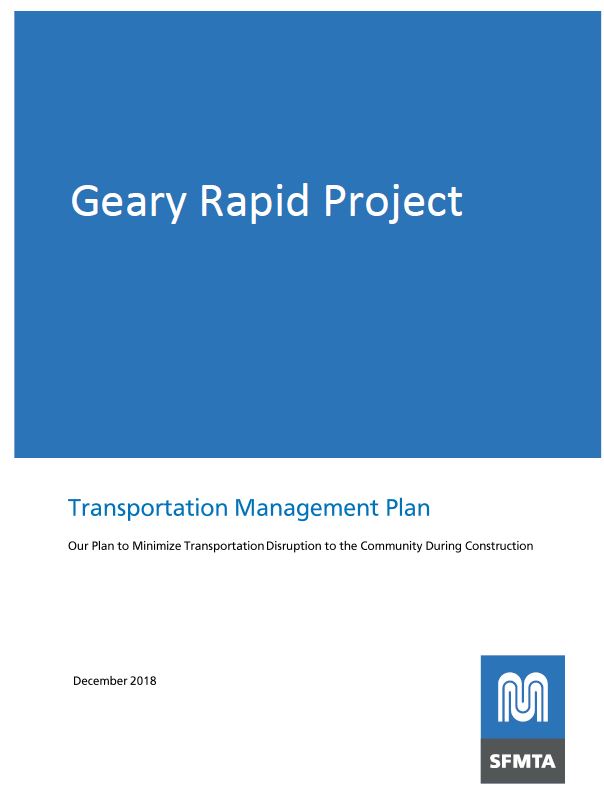 Geary Rapid Project Transportation Management Plan | SFMTA