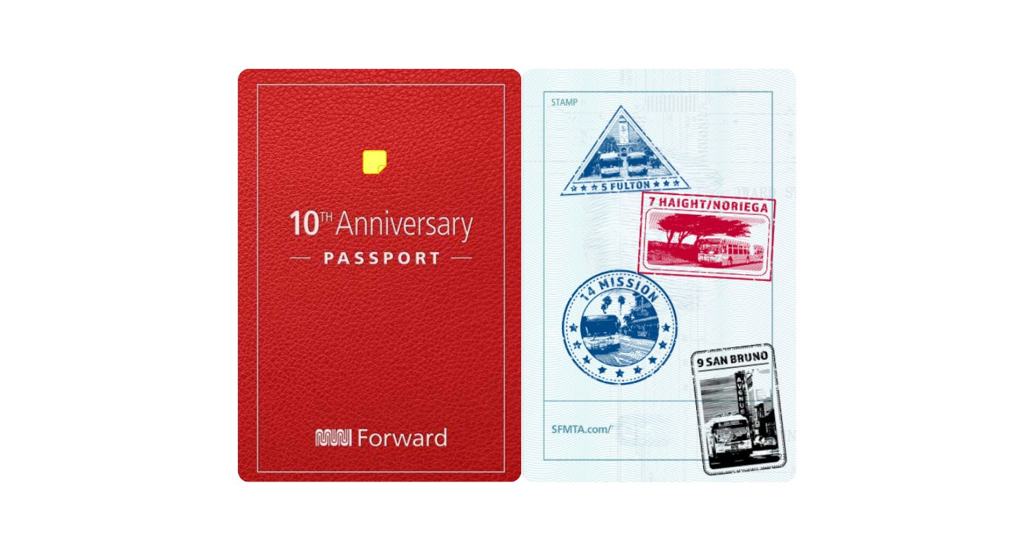 Muni Forward Anniversary Passport | SFMTA