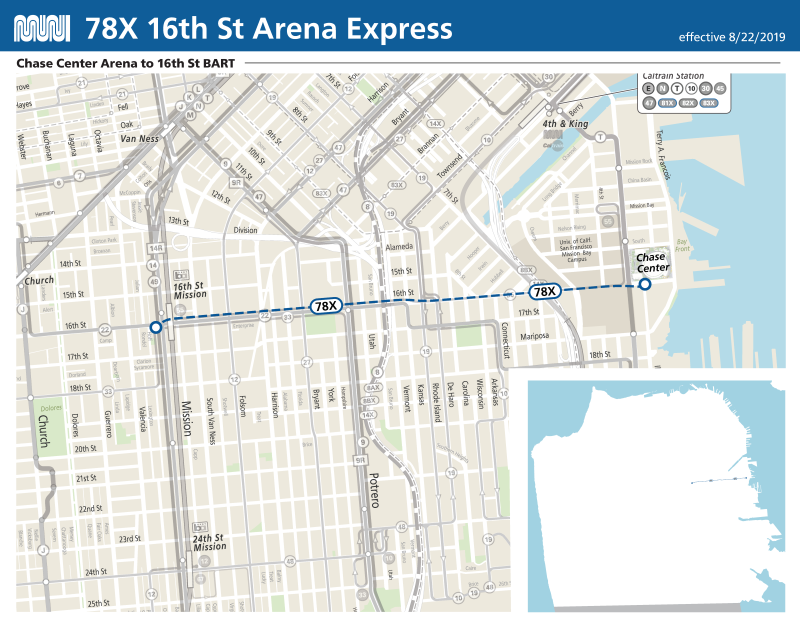 78X 16th St Arena Express PDF Map | SFMTA