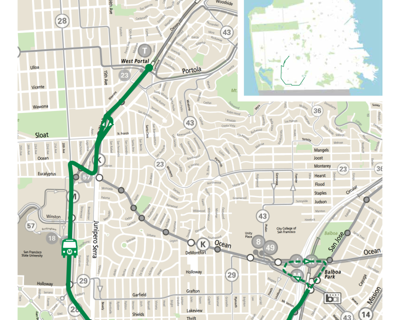 M Ocean View Bus PDF Map | SFMTA