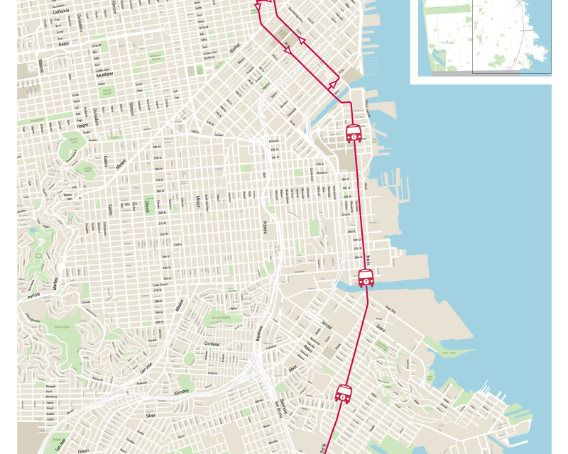 T Third Street Bus PDF Map | SFMTA