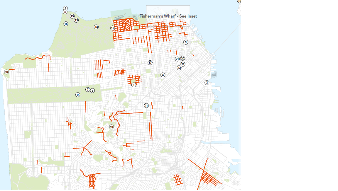 Citywide Tour Bus Loading and Parking Map | SFMTA