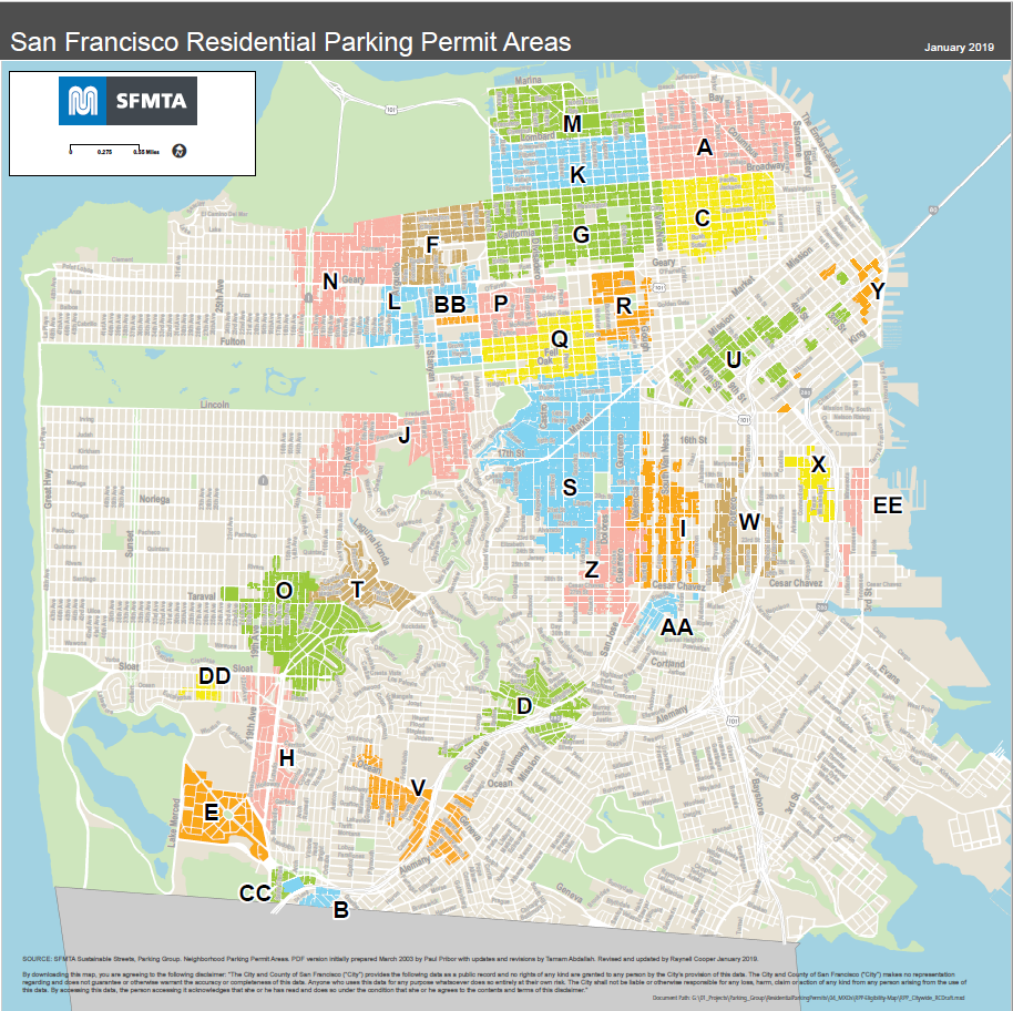 Разрешения на парковку жилых помещений - PNG и PDF | SFMTA