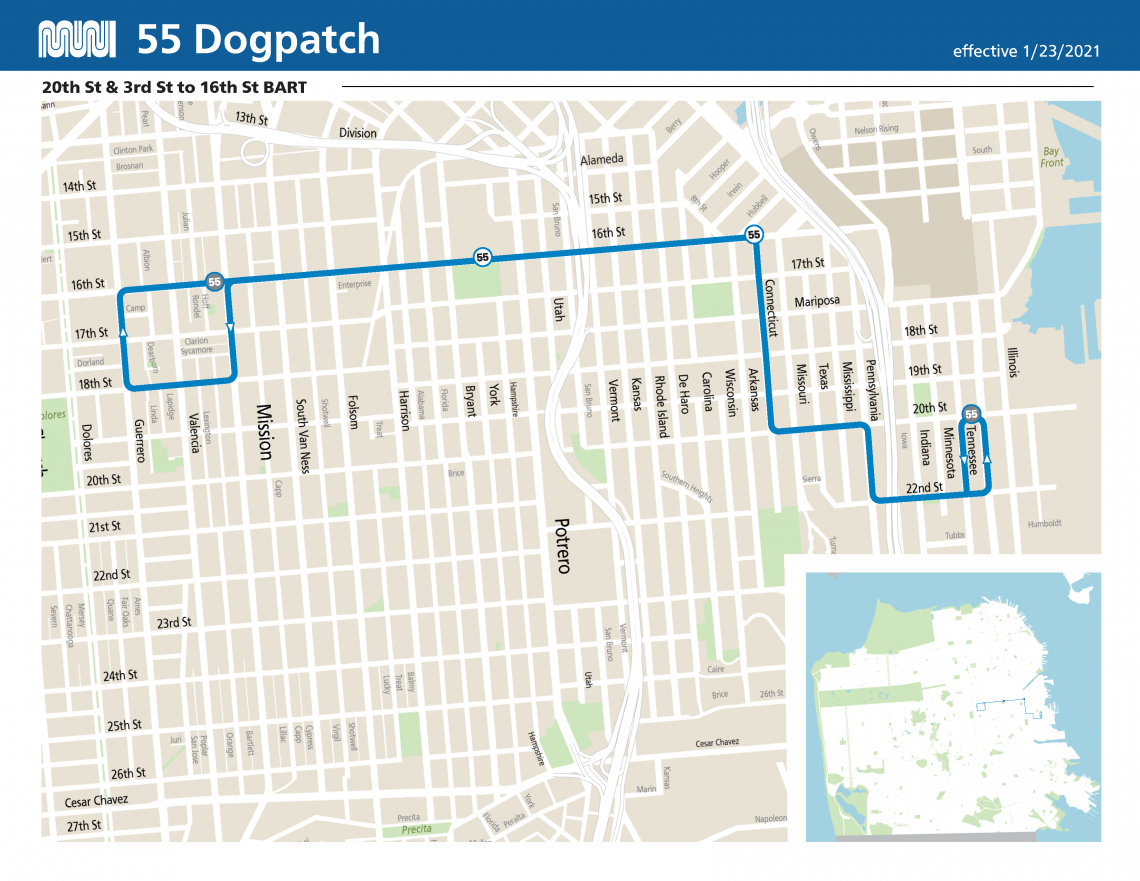 55 Dogpatch PDF Map | SFMTA