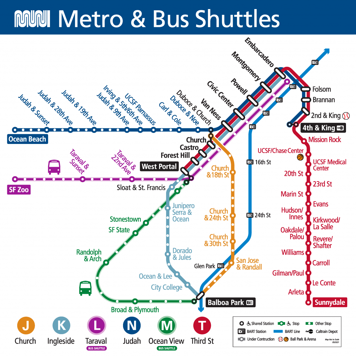 Muni Metro Map SFMTA Muni Metro Map SFMTA