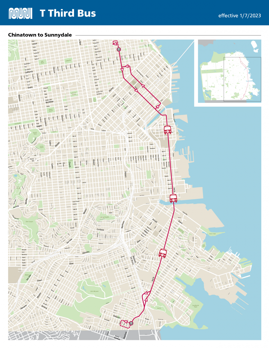Map T Line Muni Schedule