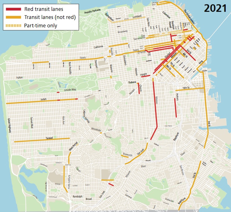 Animated Map Shows Record Expansion of Transit Lanes | SFMTA